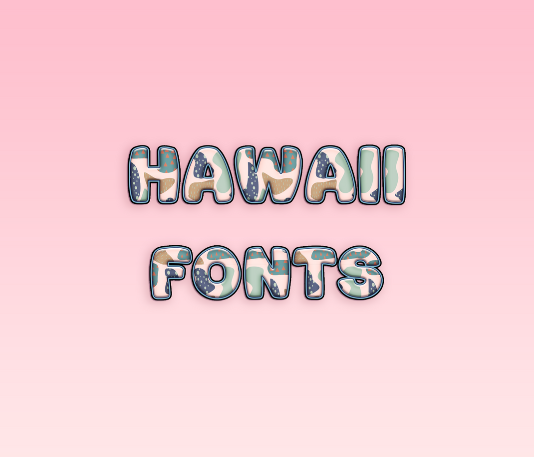 Hawaii Pattern Fonts: Tropical, Island, and Thematic Pattern Typeface ...