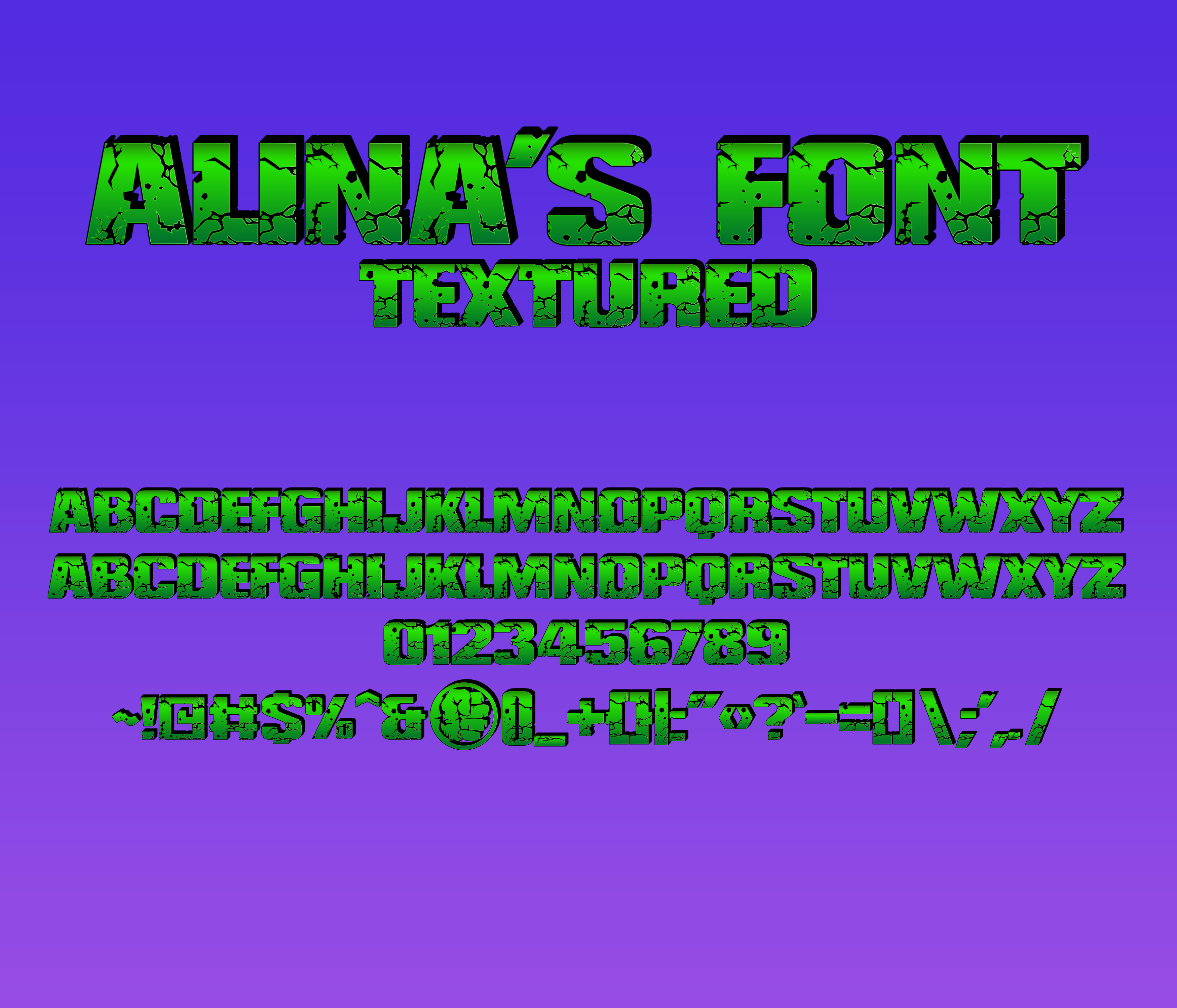 Gamma Giant Font Textured – Alina's Fonts