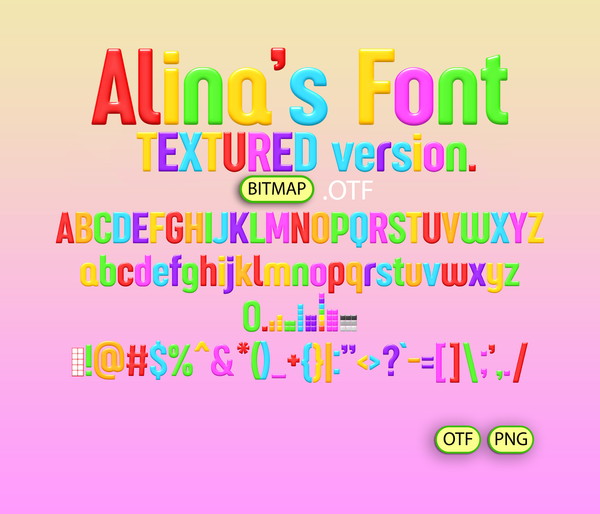 Counting Squad Font Textured – Alina's Fonts