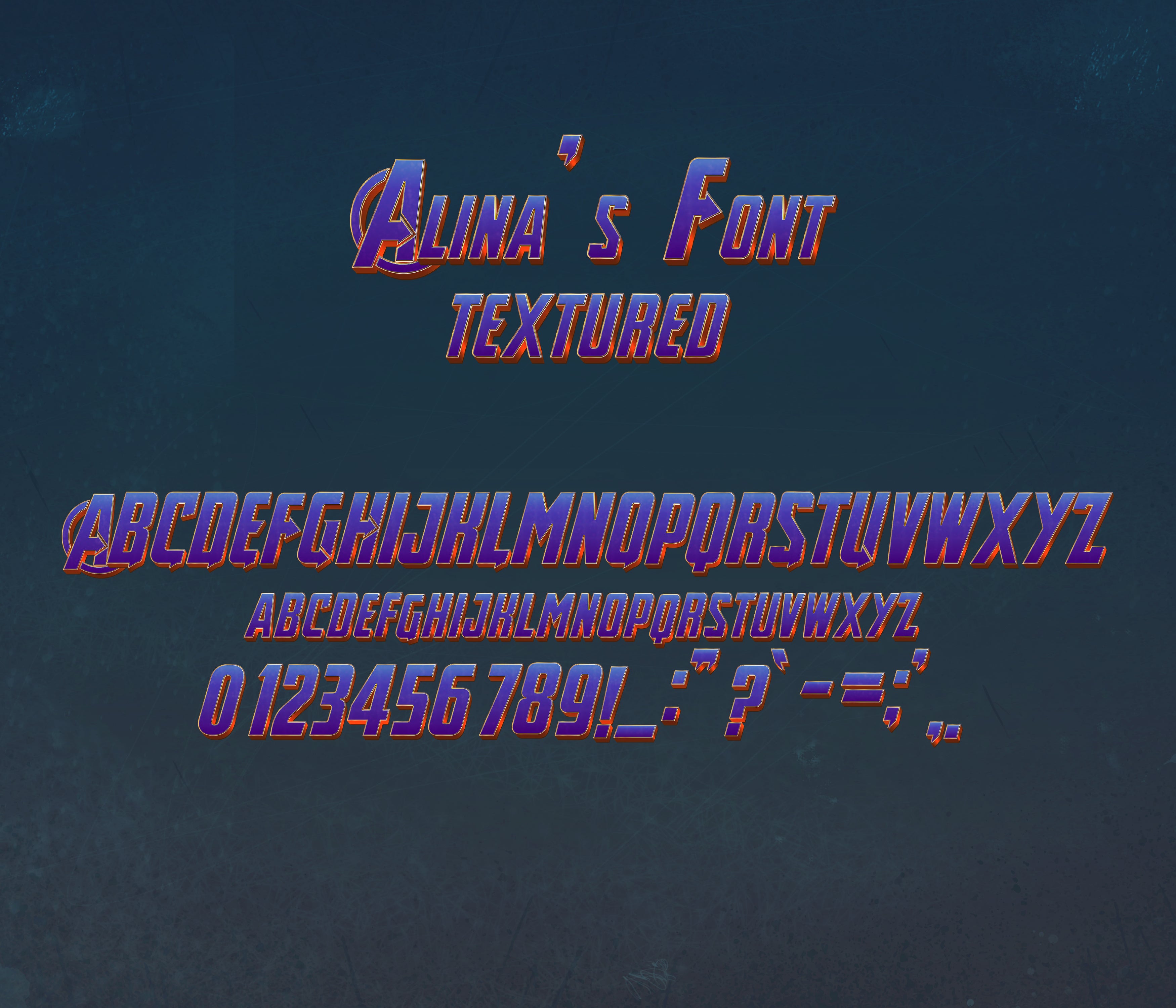 Ultimate Showdown Font Textured – Alina's Fonts