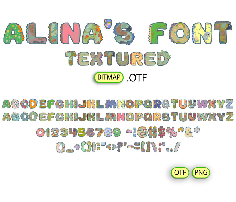 Dinosaur Prehistoric Pattern Font Textured – Alina's Fonts