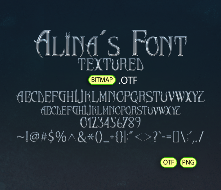 Enchanted Villainess Font Textured – Alina's Fonts