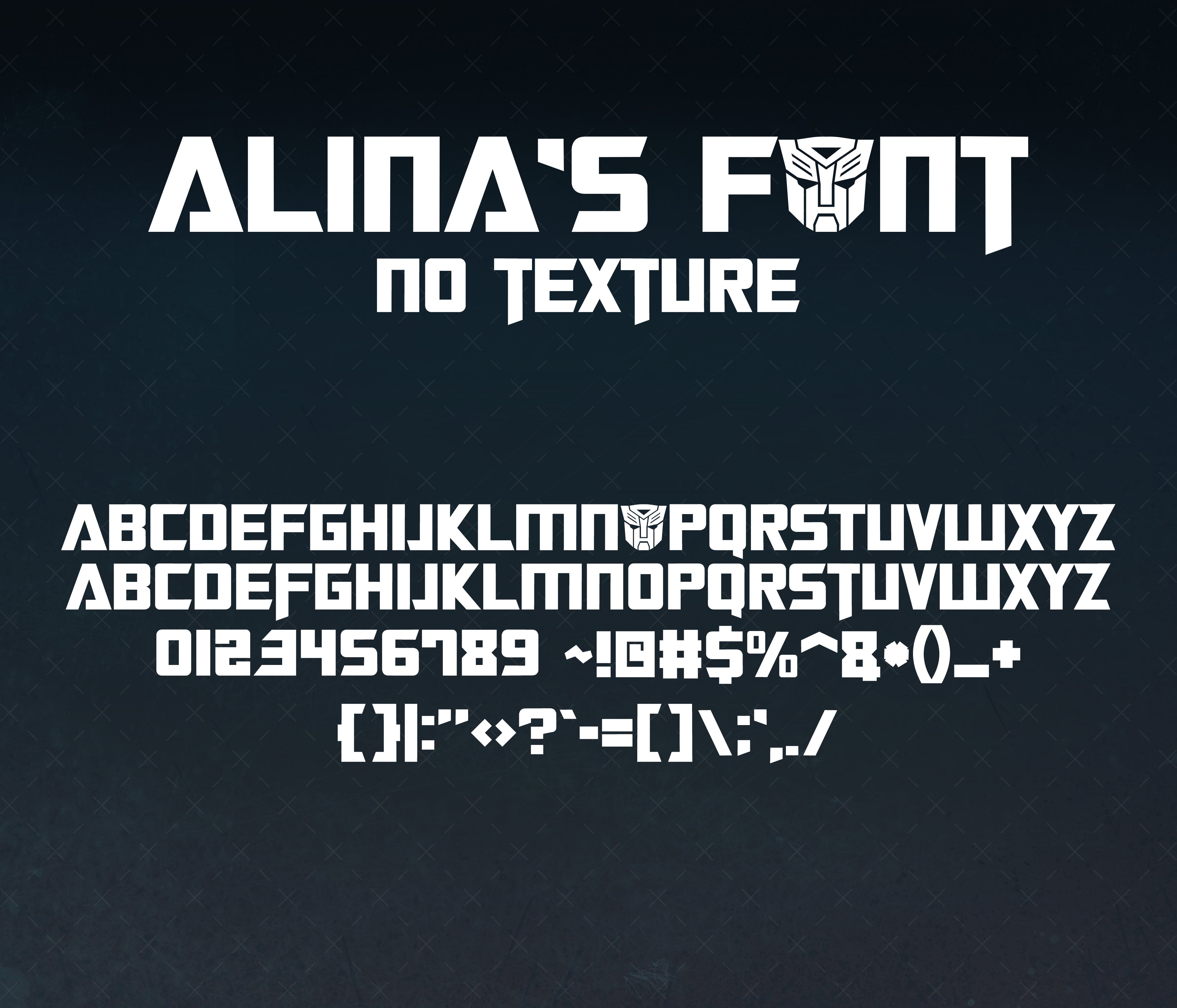 Transformers Textured Font – Alina's Fonts