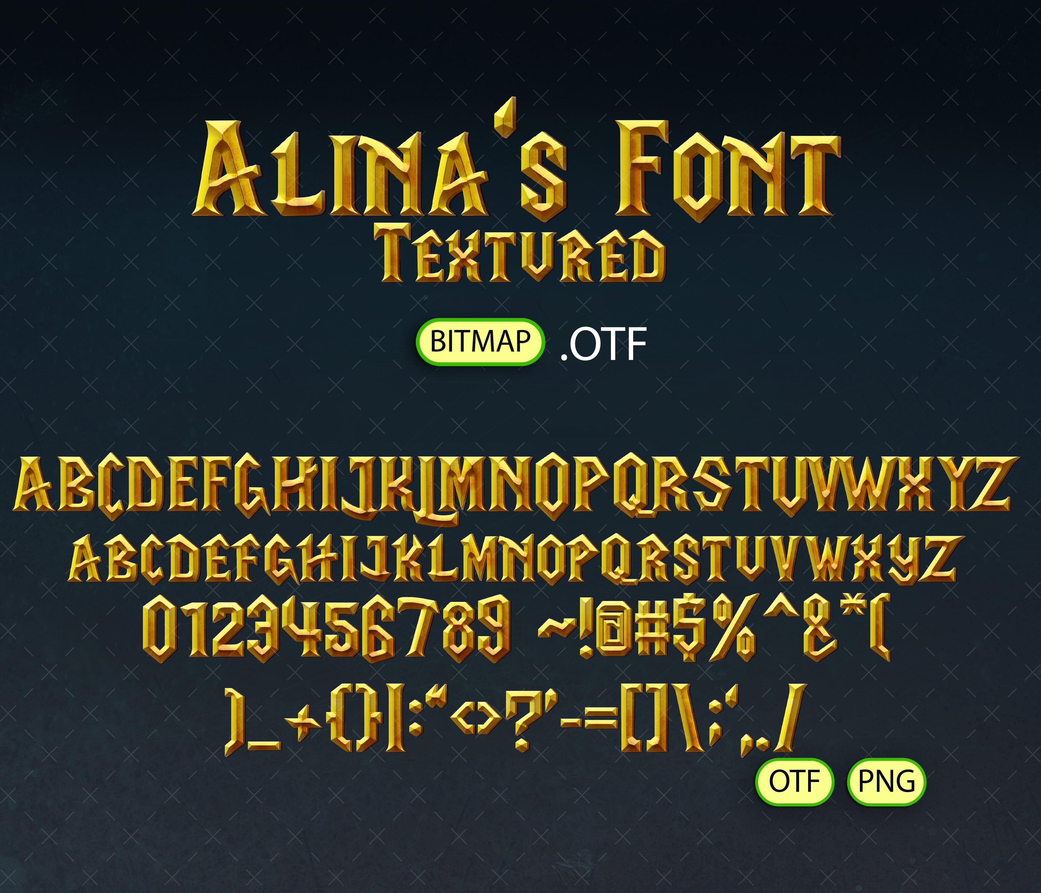 Epic Realms Font Textured – Alina's Fonts
